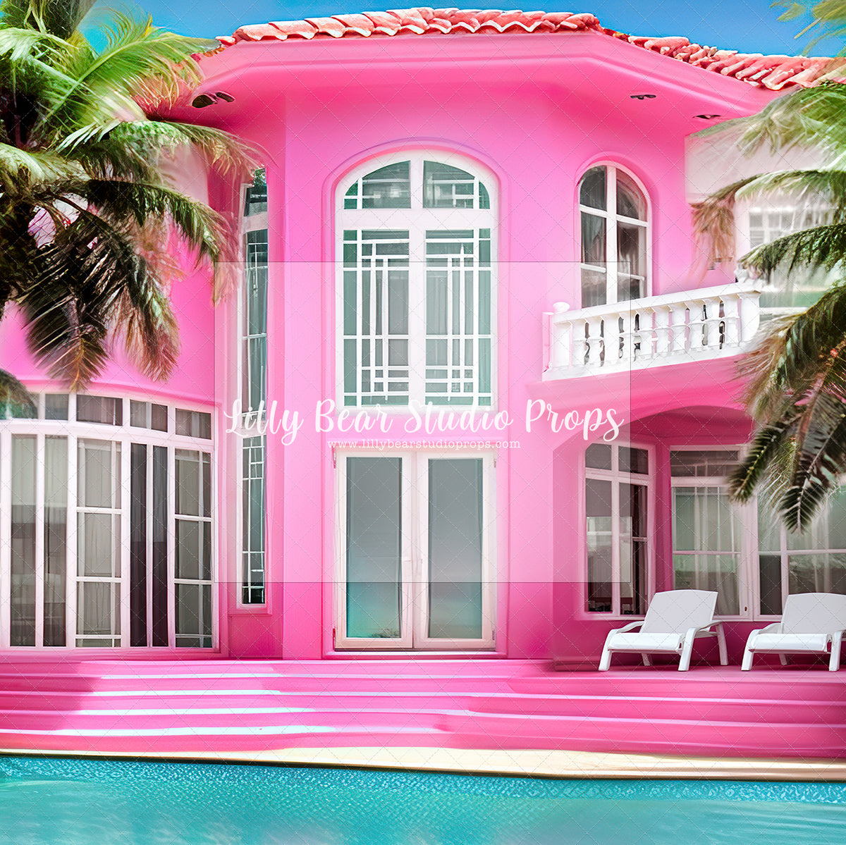 Barbie's Poolside Dreamhouse - Sweep Option – Lilly Bear Studio Props