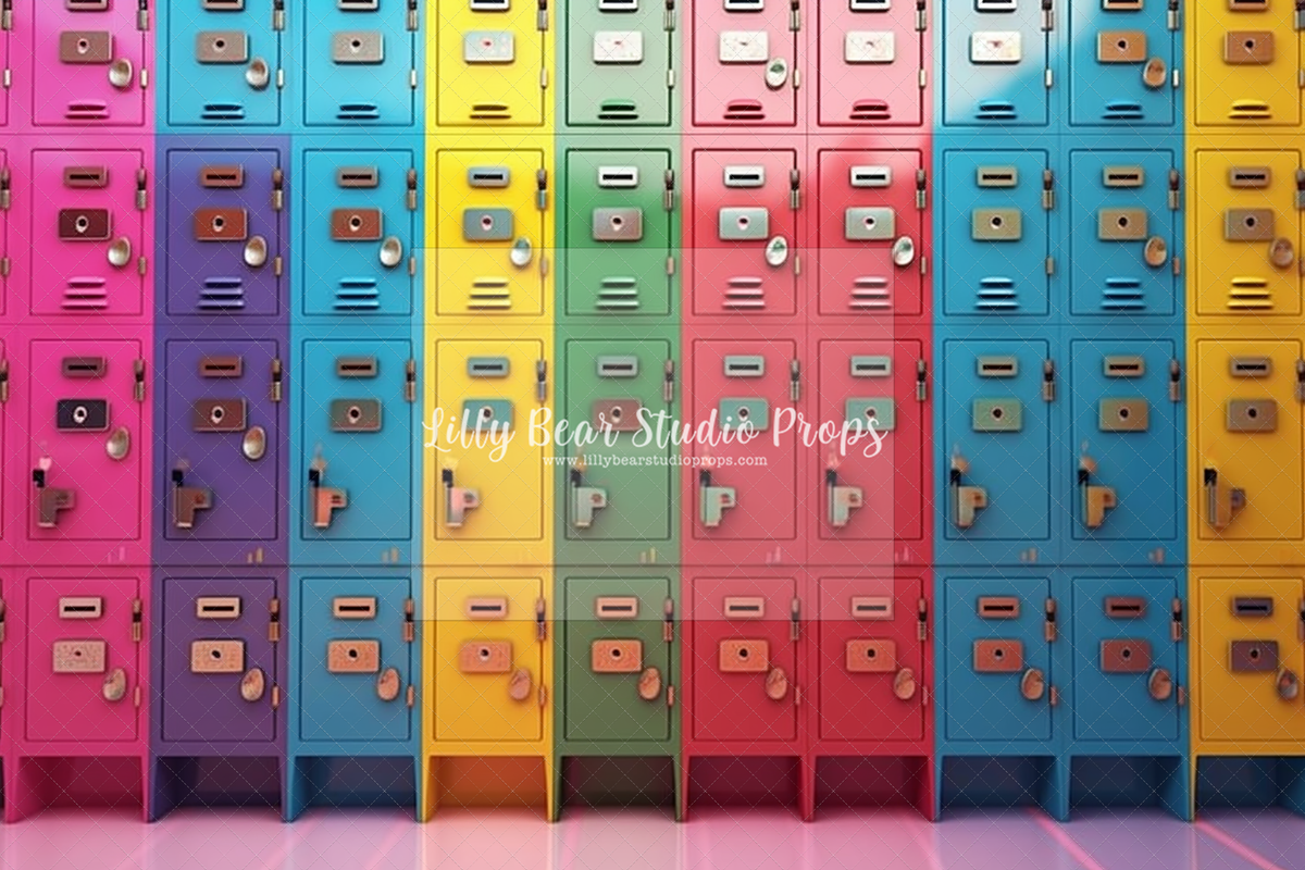 Chilling at the lockers – Lilly Bear Studio Props