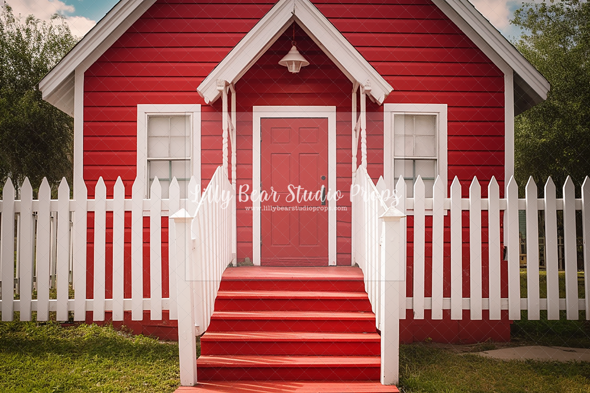 Red School House Entry – Lilly Bear Studio Props