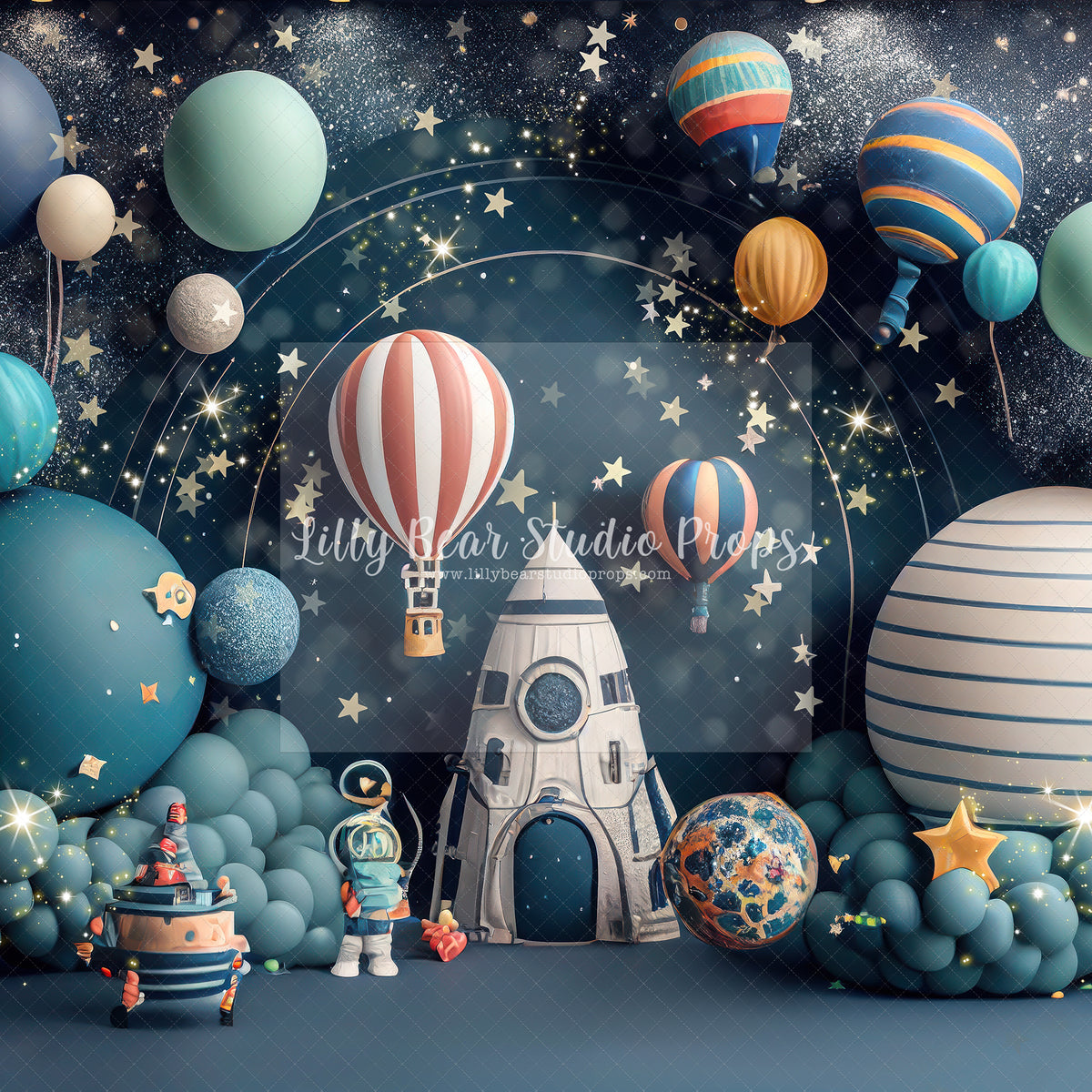 3d Rocket Ship Galaxy – Lilly Bear Studio Props