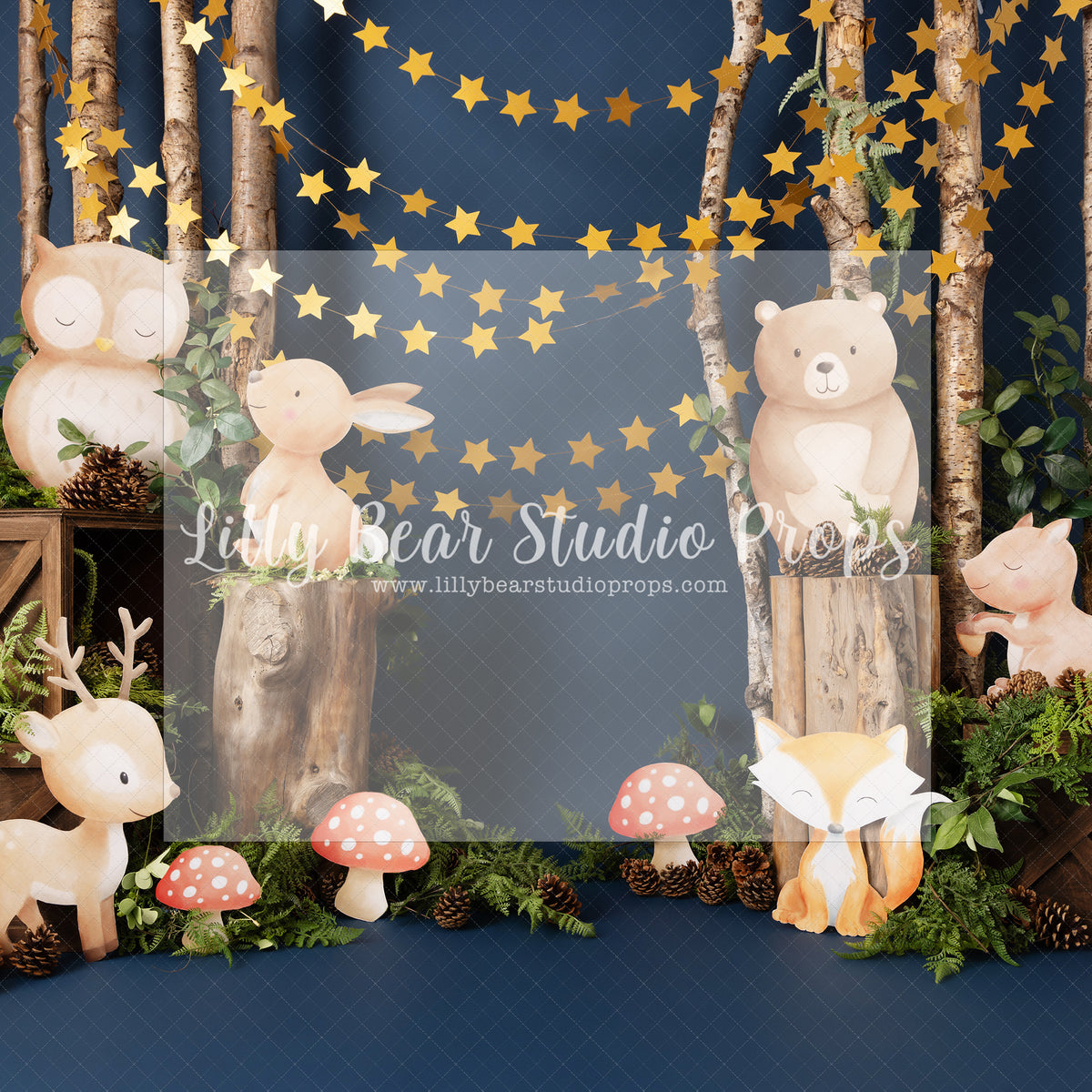 Midnight Blue Forest Friends – Lilly Bear Studio Props