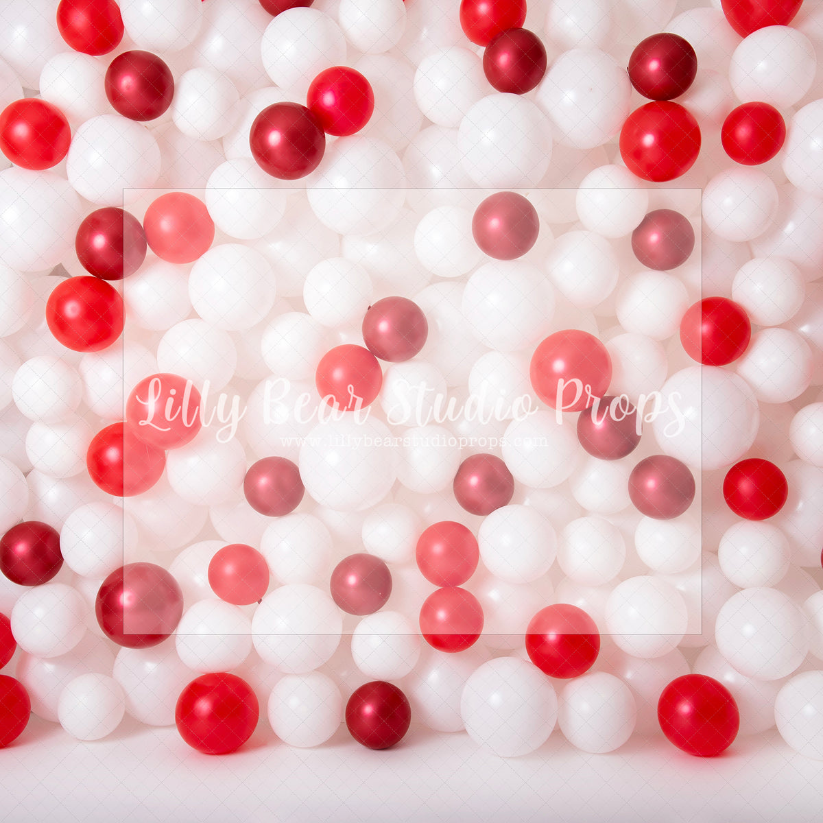 Red and White Balloon Wall – Lilly Bear Studio Props