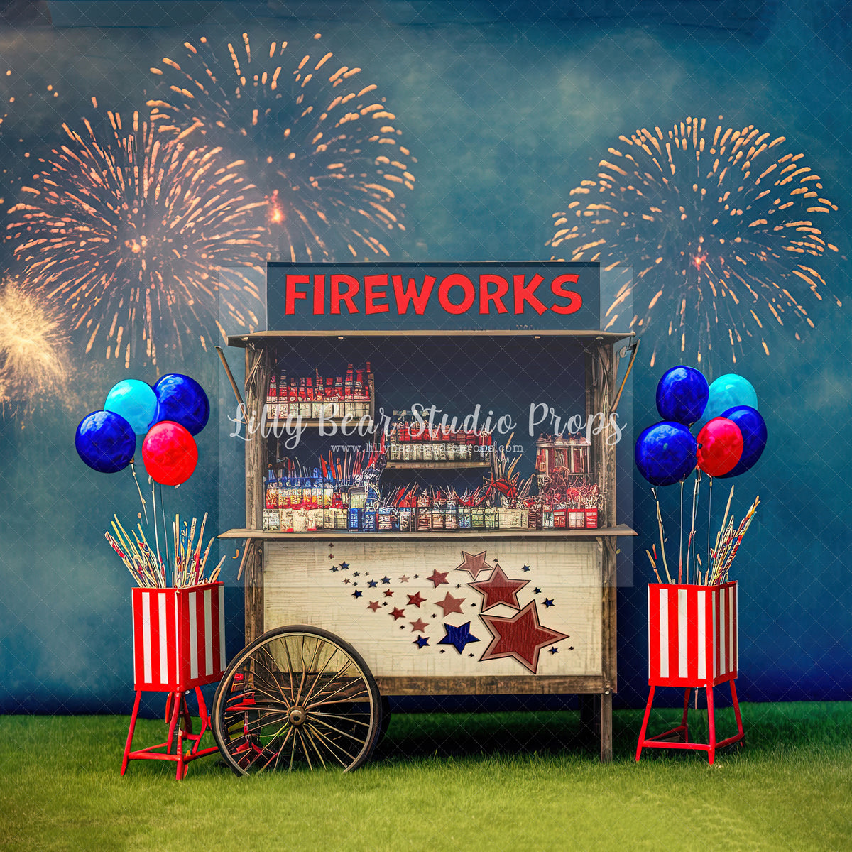 Rustic Fireworks Cart – Lilly Bear Studio Props
