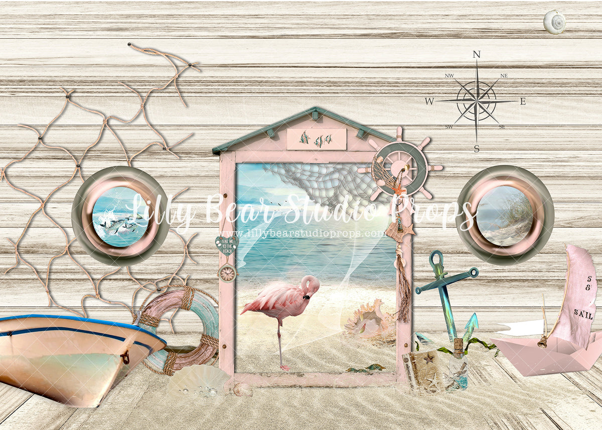 Little Beach Shack Pink – Lilly Bear Studio Props